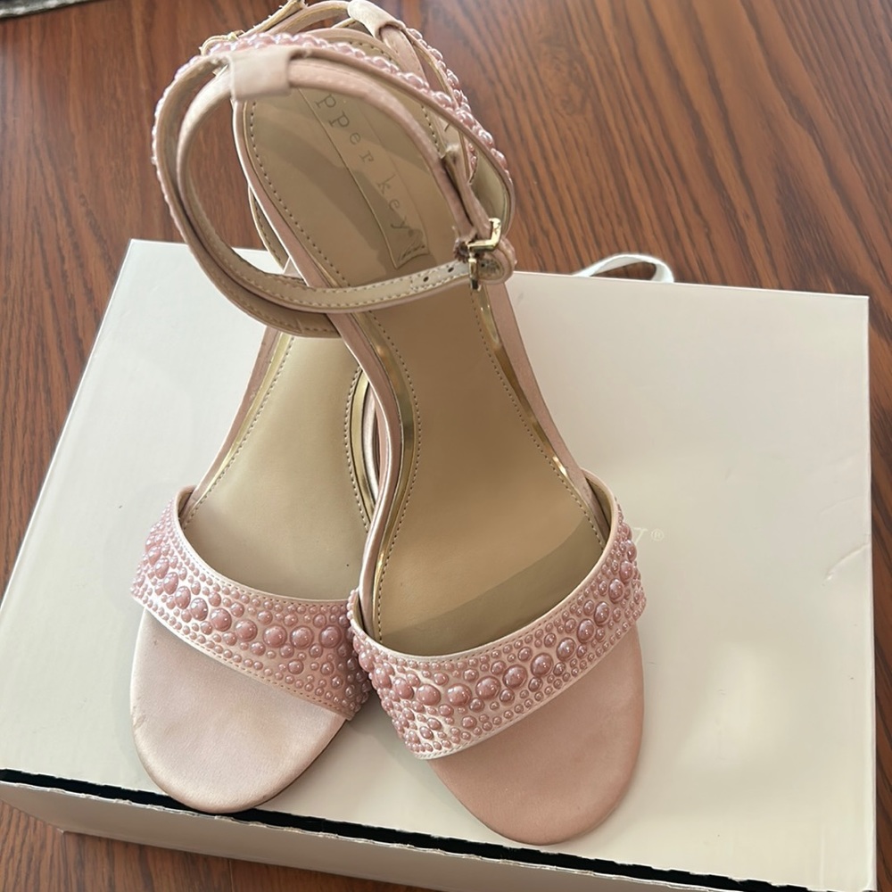 Copper Key Wedge Sandals - Gem